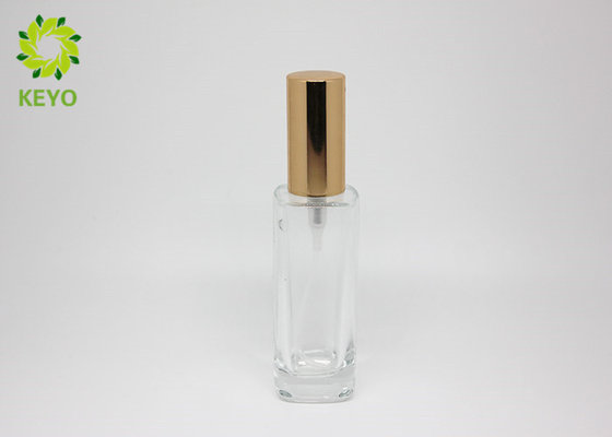 Customizable Empty Glass Cosmetic Containers With Golden Aluminum Sprayer