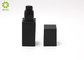 30ml Matte Black Cosmetic Serum Glass Bottle Square Shape With Plastic Pump Cap