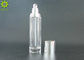 Thick Bottom 100ml Glass Pump Bottles , Round Clear Empty Lotion Containers