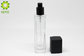 Transparent Empty Glass Pump Bottles Square Shape For Foundation / Concealer / Lotion